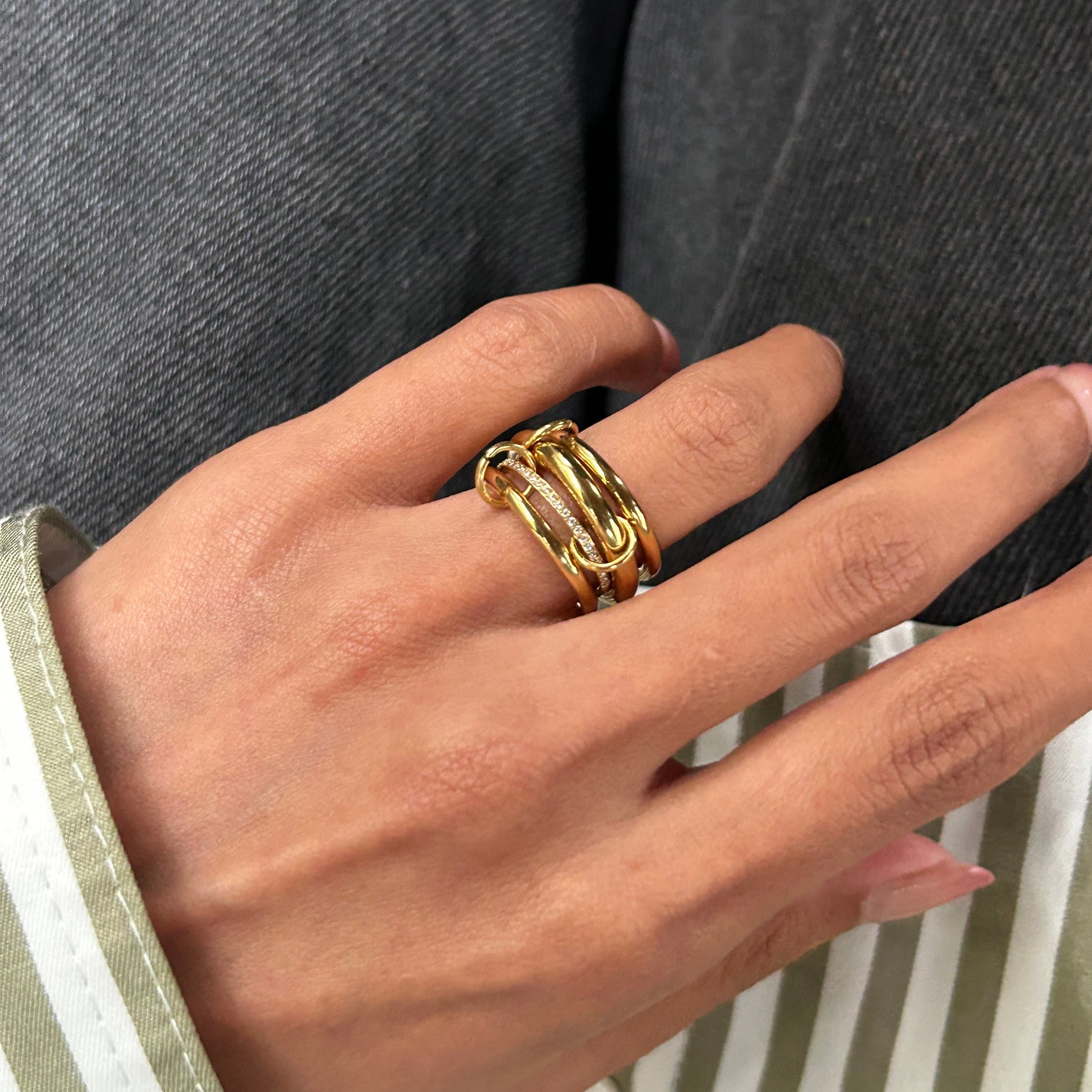 Multilayer Gold Ring – Delta Charms