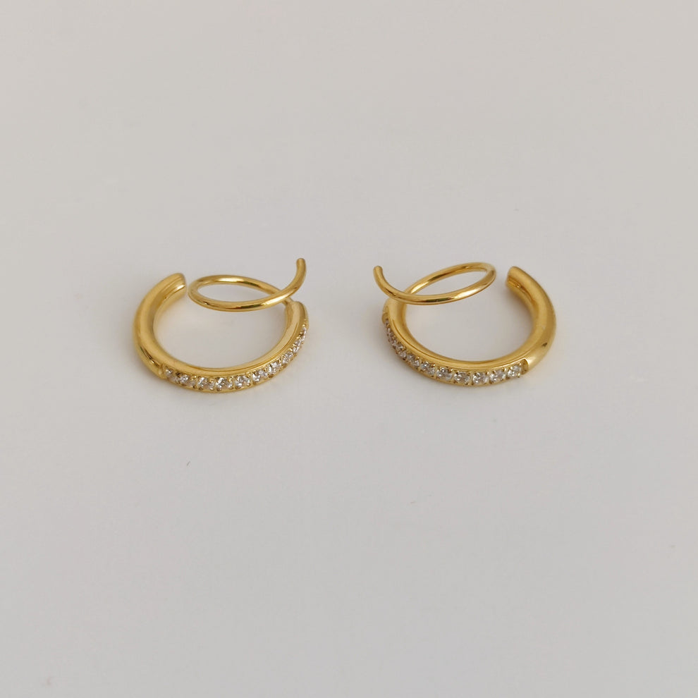 CZ Spiral Earrings – Delta Charms
